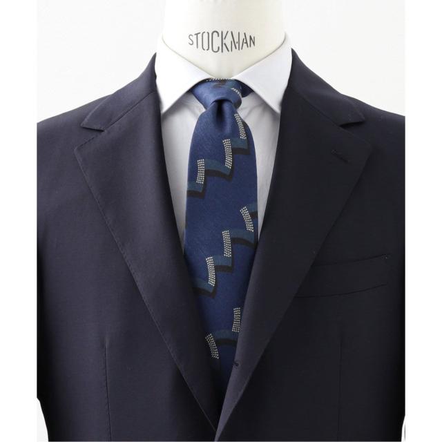 エディフィス（EDIFICE）/【Holliday & Brown / ホリデー & ブラウン】S/Li ジグザグプリントタイ