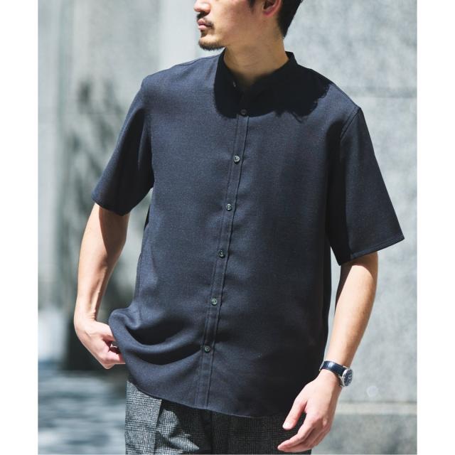 エディフィス（EDIFICE）/接触冷感＆吸水速乾 EVALET メッシュ バンドカラー シャツ