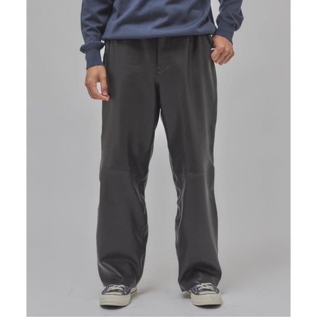 エディフィス（EDIFICE）/LA BOUCLE (ラブークル) LAMB LEATHER ワイド トラウザー