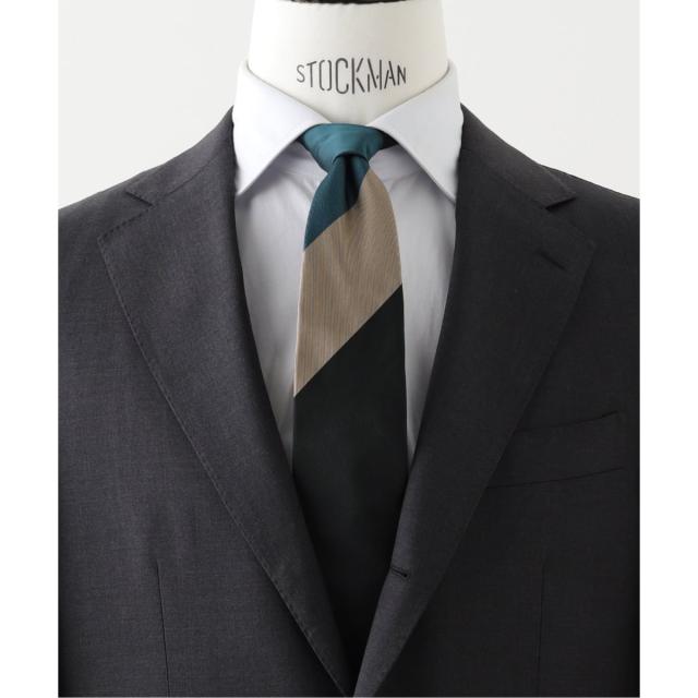 エディフィス（EDIFICE）/FRANCO BASSI (フランコ バッシ) Paneled ストライプ タイ