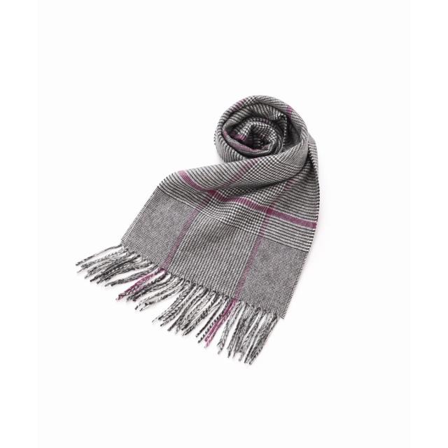 エディフィス（EDIFICE）/PIACENZA(ピアツェンツァ) シルク/カシミヤ チェックマフラー 30×180