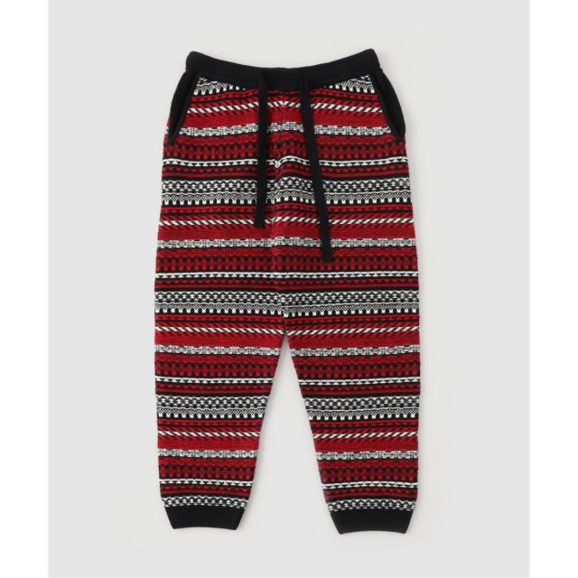 【NEW】エディフィス（EDIFICE）/WM（ホワイトマウンテニアリング） FAIR ISLE ZIP KNIT PANTS