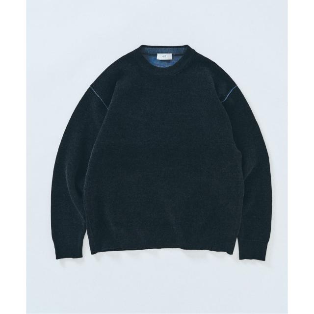 417 エディフィス（417 EDIFICE）/モールニット カラーリブ プルオーバー