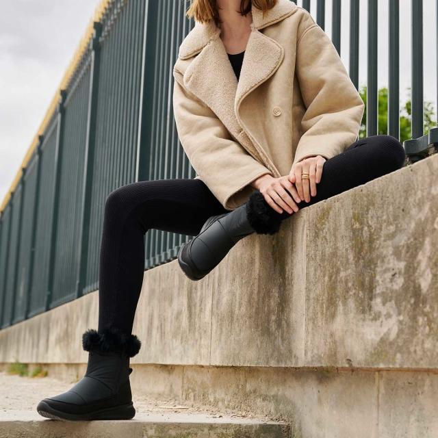 エル スポーツ（ELLE SPORT）/【防水仕様】ELLESPORT BLACK LABELシリーズ　ファー付きブーツ