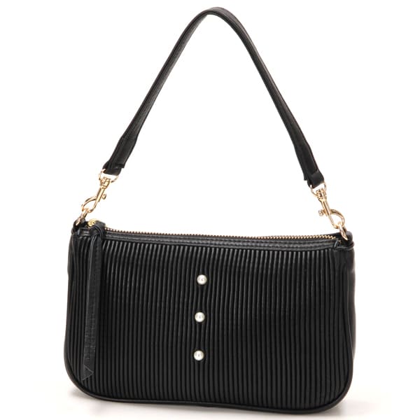 ペルケ（perche’）/【雑誌掲載】【本革 レザー】 ペルケ perche / シーププリーツパール付き2wayショルダー