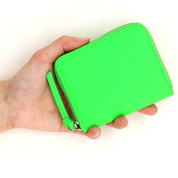 ペルケ（perche’）/【本革 レザー】 【スキミング防止】蛍光レザーストラップジャバラカードウォレット ペルケ