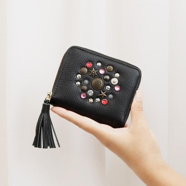 ペルケ（perche’）/【本革 レザー】 ペルケ perche / マルチスタッズ・ジャバラカードウォレット