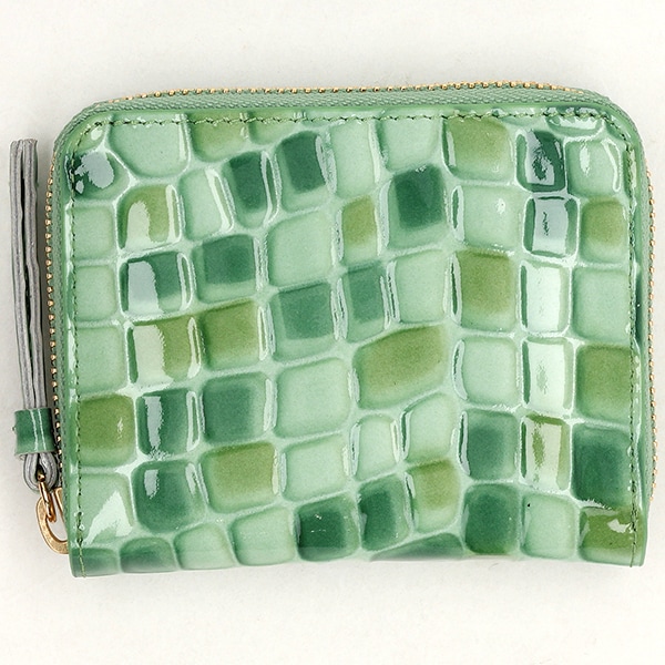 ペルケ（perche’）/【本革 レザー】 ペルケ perche / クロコエナメル・ジャバラカードウォレット