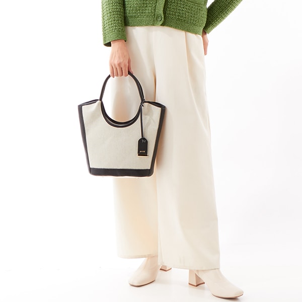 ペルケ（perche’）/ペルケ perche / キャンバス・牛革トリミング2wayトート