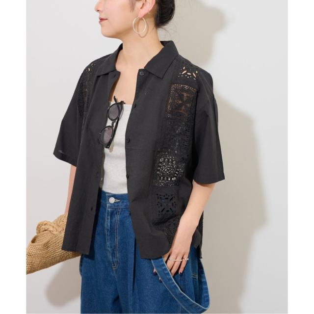 ジャーナルスタンダード レリューム（JOURNAL STANDARD relume）/ハーフスリーブエンブロイダリーシャツ