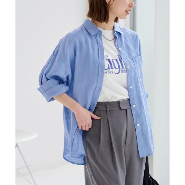 ジャーナルスタンダード レリューム（JOURNAL STANDARD relume）/《追加2》手洗い可 / カラーリネンオーバーサイズシャツ