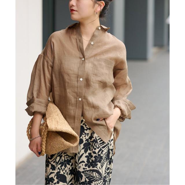 ジャーナルスタンダード レリューム（JOURNAL STANDARD relume）/《追加2》手洗い可 / ラミーオーバーサイズシャツ