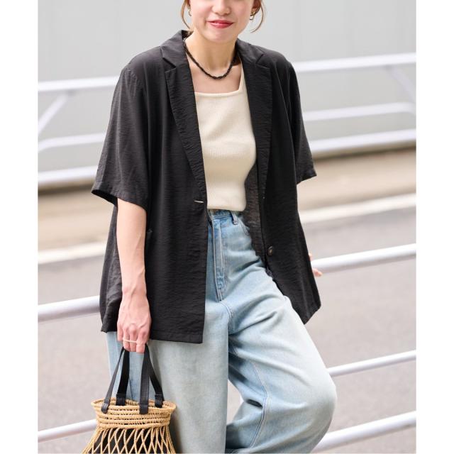 ジャーナルスタンダード レリューム（JOURNAL STANDARD relume）/シアーハーフスリーブジャケット