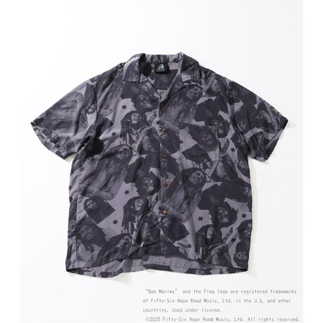 ジャーナルスタンダード レリューム（JOURNAL STANDARD relume）/BOB MARLEY / ボブマーリー 別注 ヤーンダイ オープンカラーシャツ