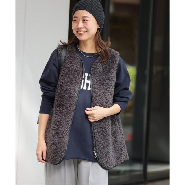 ジャーナルスタンダード レリューム（JOURNAL STANDARD relume）/《WEB限定追加》シープフェイクファージップベスト