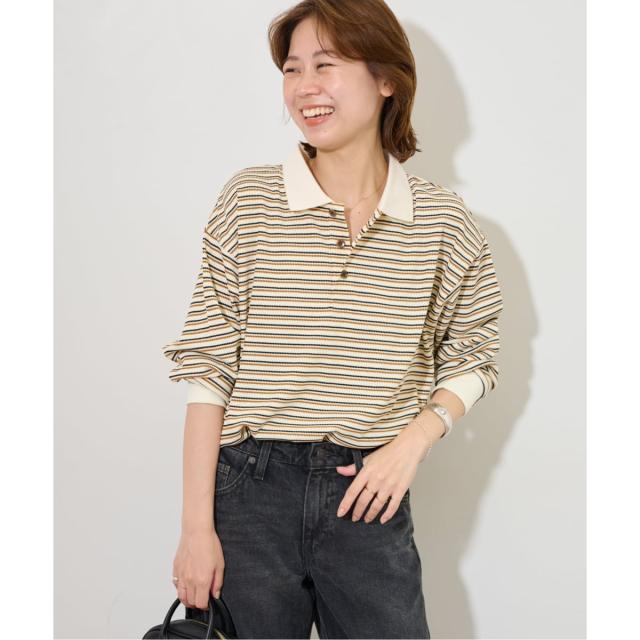 ジャーナルスタンダード レリューム（JOURNAL STANDARD relume）/ワッフルボーダー襟付きプルオーバー