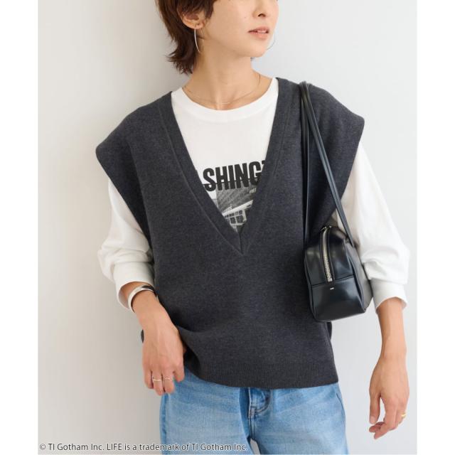 ジャーナルスタンダード レリューム（JOURNAL STANDARD relume）/コットンカシミヤミックスVベスト