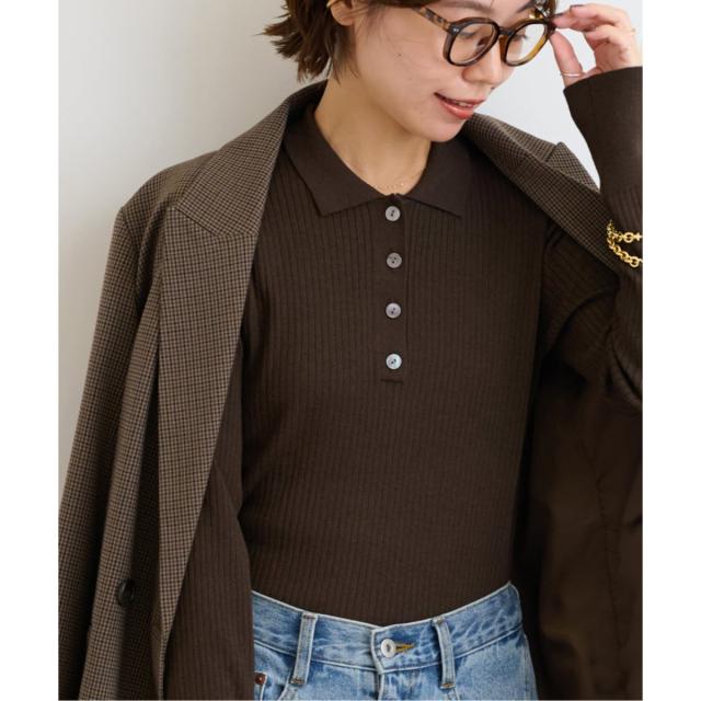 ジャーナルスタンダード レリューム（JOURNAL STANDARD relume）/リブニットポロシャツ