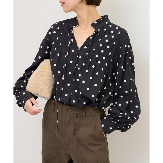 ジャーナルスタンダード レリューム（JOURNAL STANDARD relume）/《WEB限定》ドットプリントピンタックブラウス