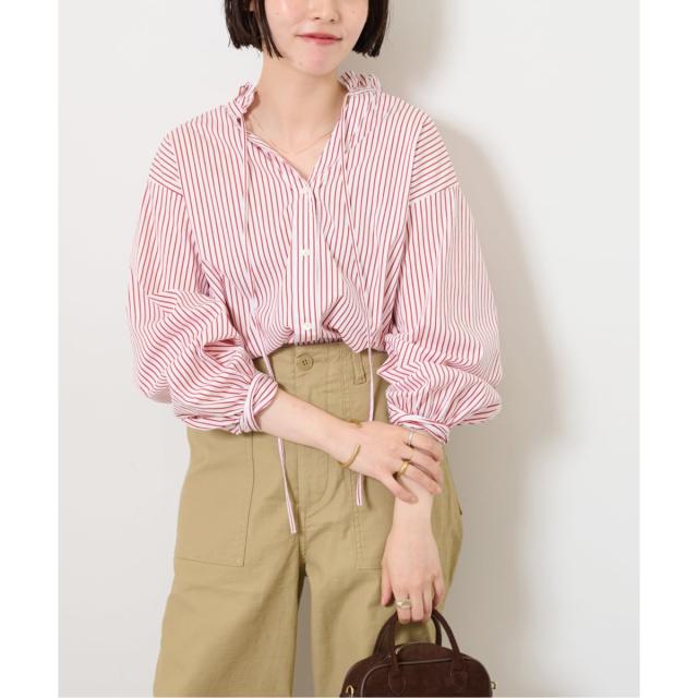 ジャーナルスタンダード レリューム（JOURNAL STANDARD relume）/《追加2》ハイカウントストライプスタンドカラー2way