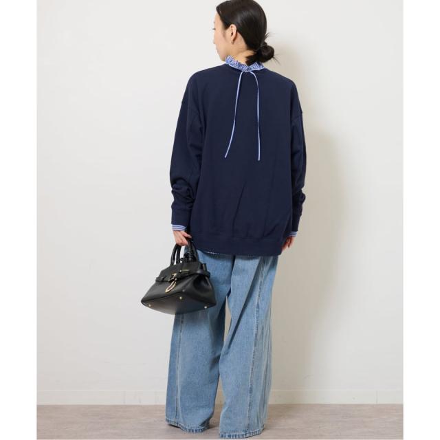 ジャーナルスタンダード レリューム（JOURNAL STANDARD relume）/《追加2》ハイカウントストライプスタンドカラー2way