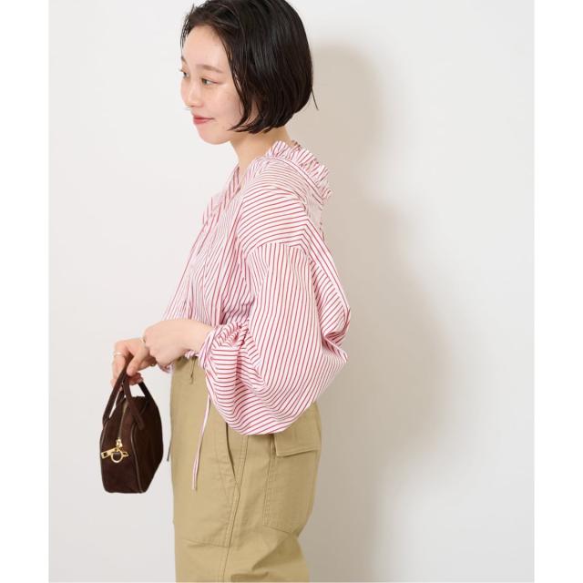 ジャーナルスタンダード レリューム（JOURNAL STANDARD relume）/《追加2》ハイカウントストライプスタンドカラー2way