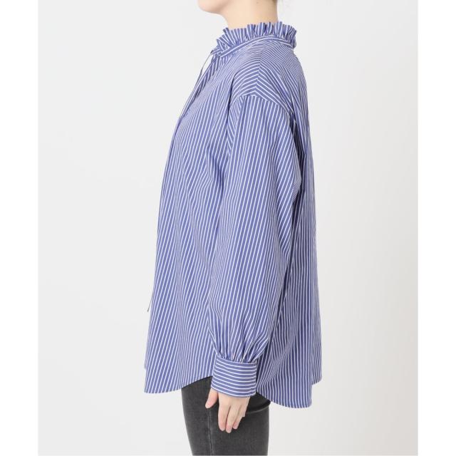 ジャーナルスタンダード レリューム（JOURNAL STANDARD relume）/《追加2》ハイカウントストライプスタンドカラー2way