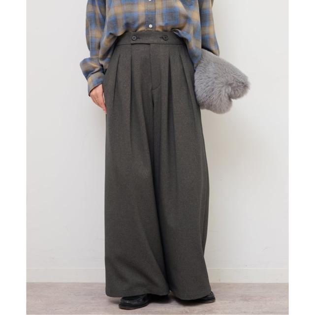 ジャーナルスタンダード レリューム（JOURNAL STANDARD relume）/《追加予約2》ウォッシャブルサージストレッチタックワイドパンツ