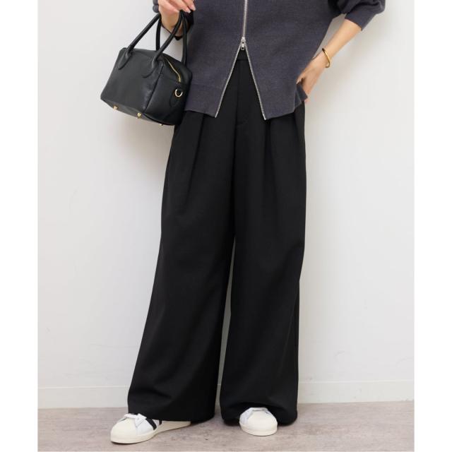 ジャーナルスタンダード レリューム（JOURNAL STANDARD relume）/《追加予約2》ウォッシャブルサージストレッチタックワイドパンツ