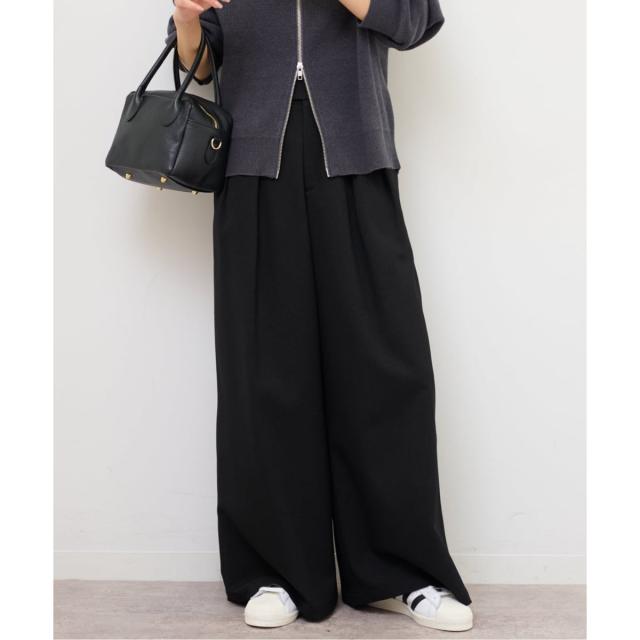 ジャーナルスタンダード レリューム（JOURNAL STANDARD relume）/《追加予約2》ウォッシャブルサージストレッチタックワイドパンツ