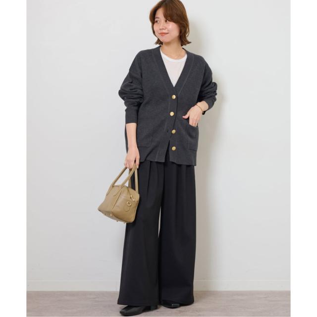 ジャーナルスタンダード レリューム（JOURNAL STANDARD relume）/《追加予約2》ウォッシャブルサージストレッチタックワイドパンツ