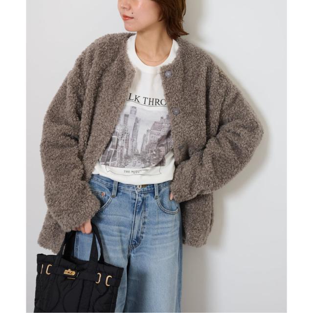 ジャーナルスタンダード レリューム（JOURNAL STANDARD relume）/《WEB限定追加予約2》ボアカラーレスジャケット