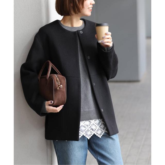 ジャーナルスタンダード レリューム（JOURNAL STANDARD relume）/《追加3》スーパーファインビーバークルーネックコート
