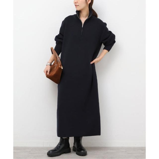 ジャーナルスタンダード レリューム（JOURNAL STANDARD relume）/《追加予約2》スウェットライクハーフジップワンピース