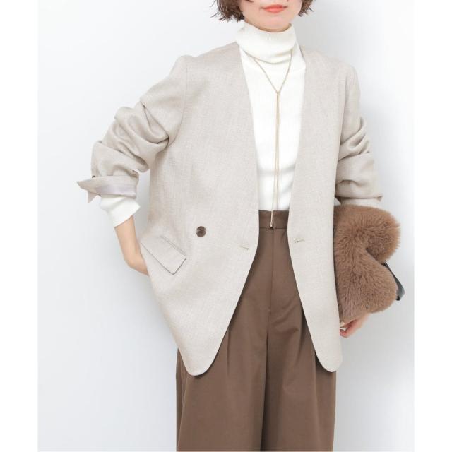 ジャーナルスタンダード レリューム（JOURNAL STANDARD relume）/《予約》ダブルフロントノーカラージャケット