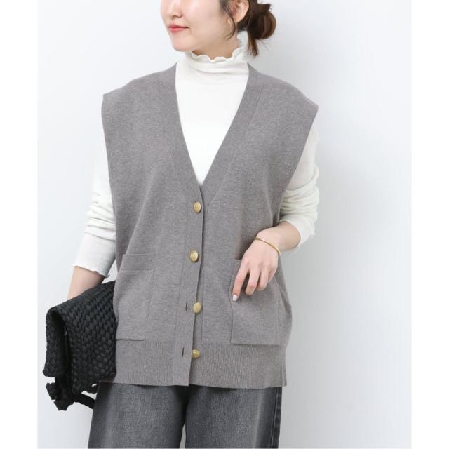 ジャーナルスタンダード レリューム（JOURNAL STANDARD relume）/《予約》コットンカシミヤミックスダブルニットベスト