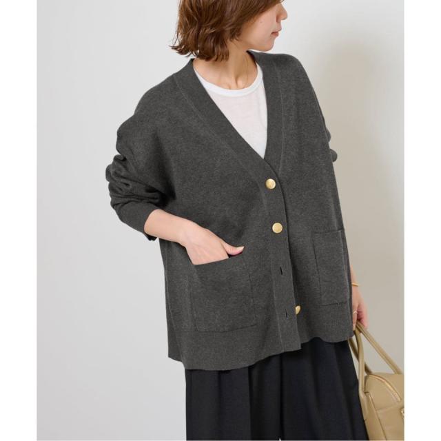 ジャーナルスタンダード レリューム（JOURNAL STANDARD relume）/《追加予約3 / 新色》コットンカシミヤミックスダブルニットVネックカ…