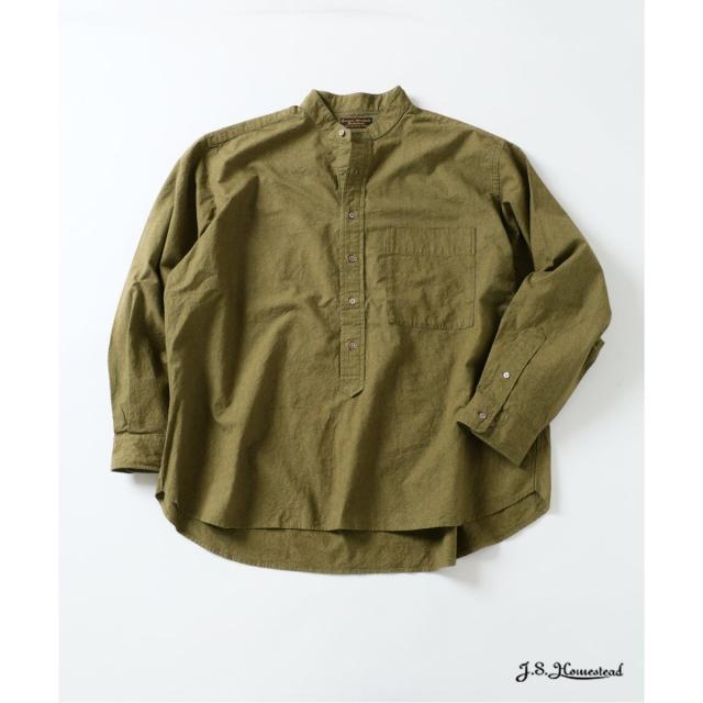 J．S．ホームステッド（J．S．stead）/J．S．stead / バンド カラー P/O シャツ