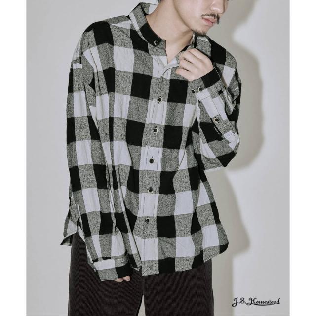 J．S．ホームステッド（J．S．stead）/J．S．stead / バッファロー プレイド スタンド ウールシャツ