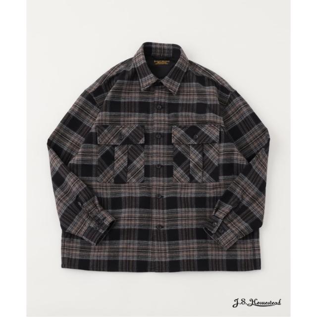 J．S．ホームステッド（J．S．stead）/J．S．stead / C/W/P チェック ミリタリー シャツ