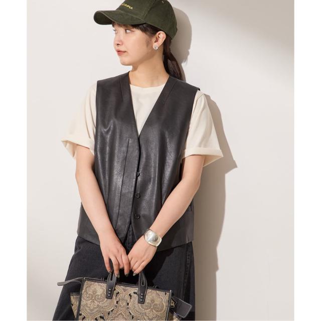 ジャーナルスタンダード レサージュ（journal standard L’essage）/【金子綾さん着用】シンセティックレザーベスト