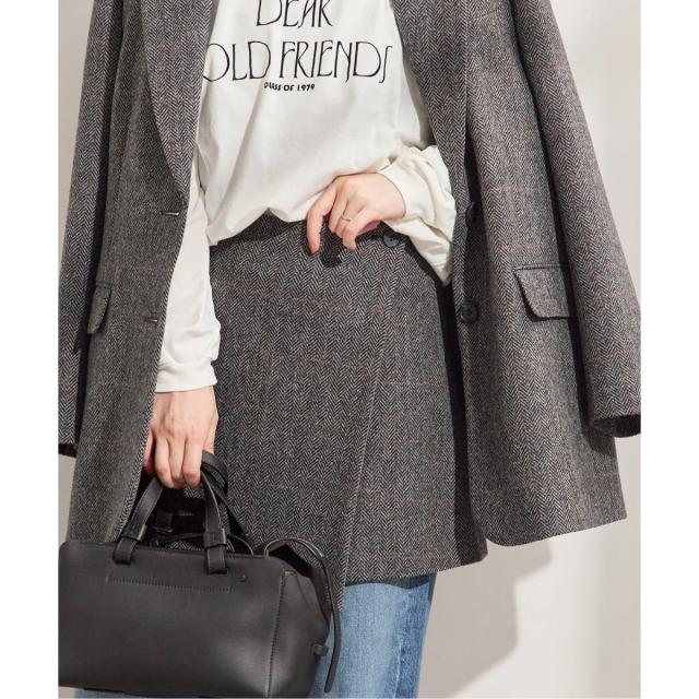 ジャーナルスタンダード レサージュ（journal standard L’essage）/シェットランドウールチェックラップスカート