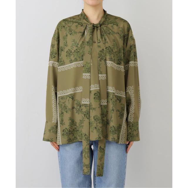 ジャーナルスタンダード レサージュ（journal standard L’essage）/スカーフプリントボウタイブラウス