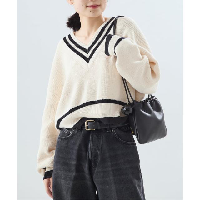 ジャーナルスタンダード レサージュ（journal standard L’essage）/《予約》リネンラインVネックプルオーバー