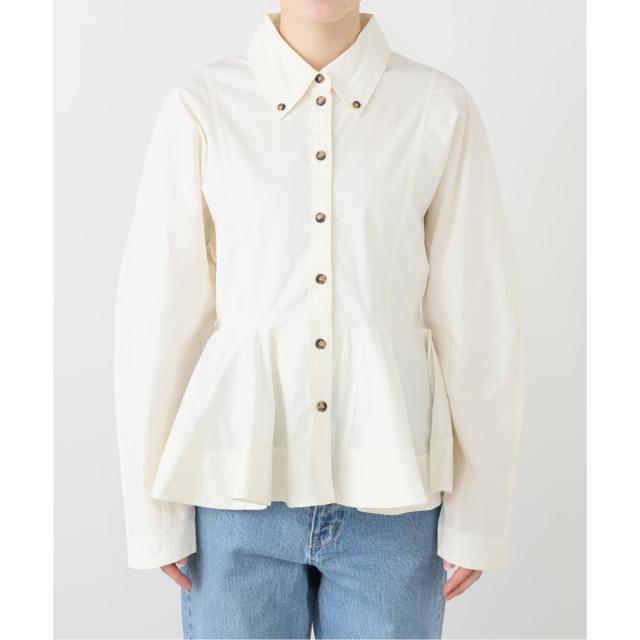 【NEW】ジャーナルスタンダード レサージュ（journal standard L’essage）/【GANNI/ガニー】Stretch Cotton Peplum Shirt：シャツ