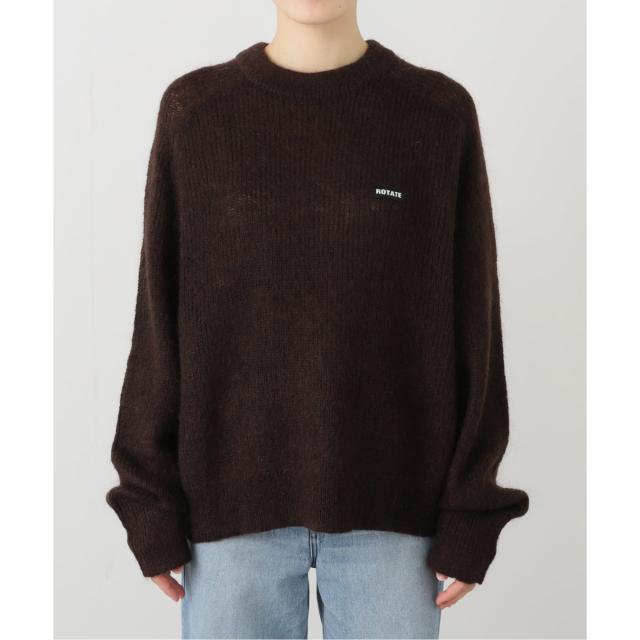 【NEW】ジャーナルスタンダード レサージュ（journal standard L’essage）/【ROTATEローテート】Light Knit Logo Sweater：ニット