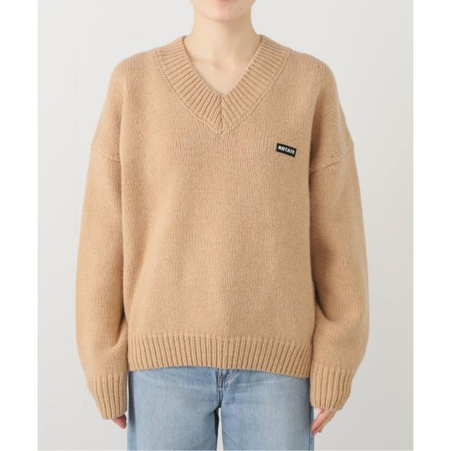 【NEW】ジャーナルスタンダード レサージュ（journal standard L’essage）/【ROTATEローテート】 Knit V−Neck Jumper：ニット