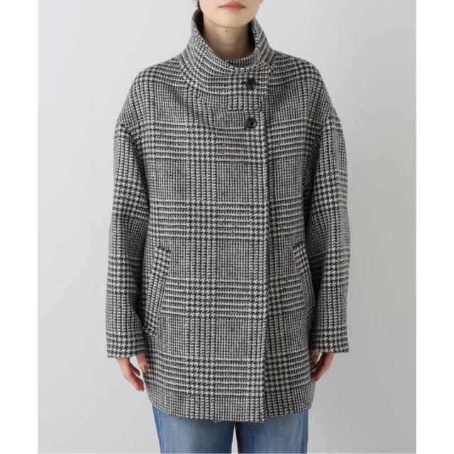 【NEW】ジャーナルスタンダード レサージュ（journal standard L’essage）/BALLI/CHECKスタンドカラーショートコート