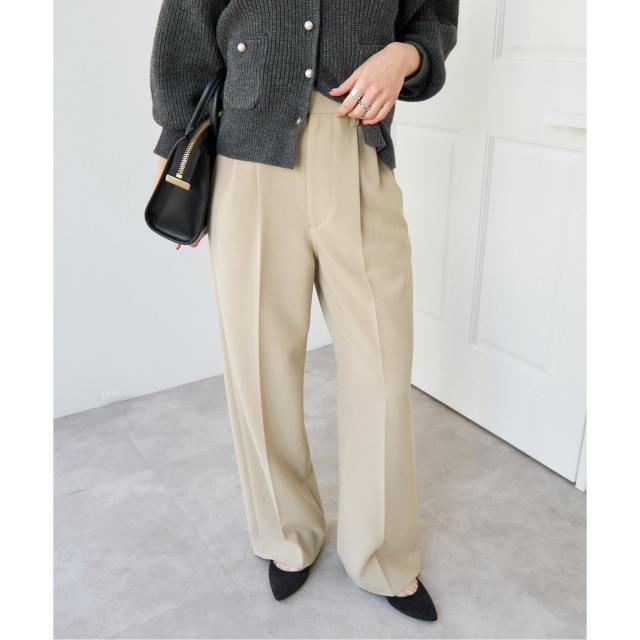 スピック＆スパン（Spick and Span）/《追加》ダブルクロスツータックパンツ