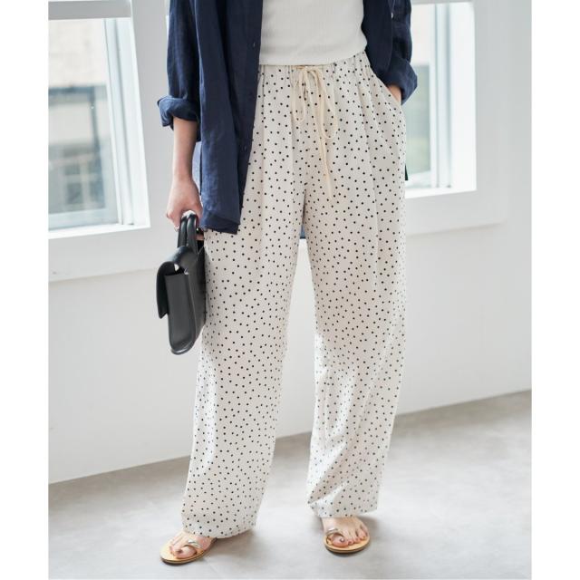 スピック＆スパン（Spick and Span）/《WEB限定》ドットプリントイージーストレートパンツ